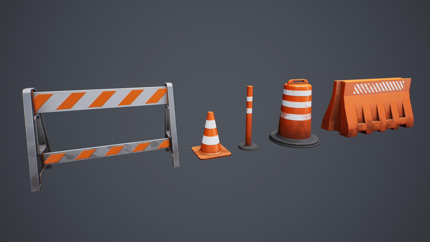 ArtStation - Stylized Traffic Cones | Game Assets