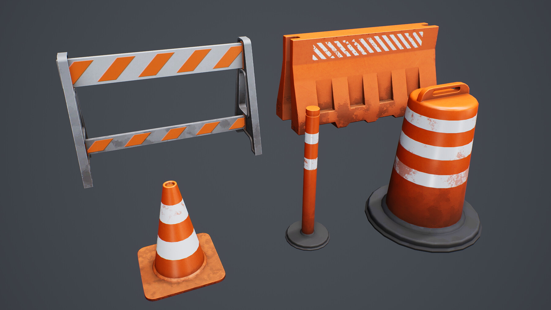 ArtStation - Stylized Traffic Cones | Game Assets