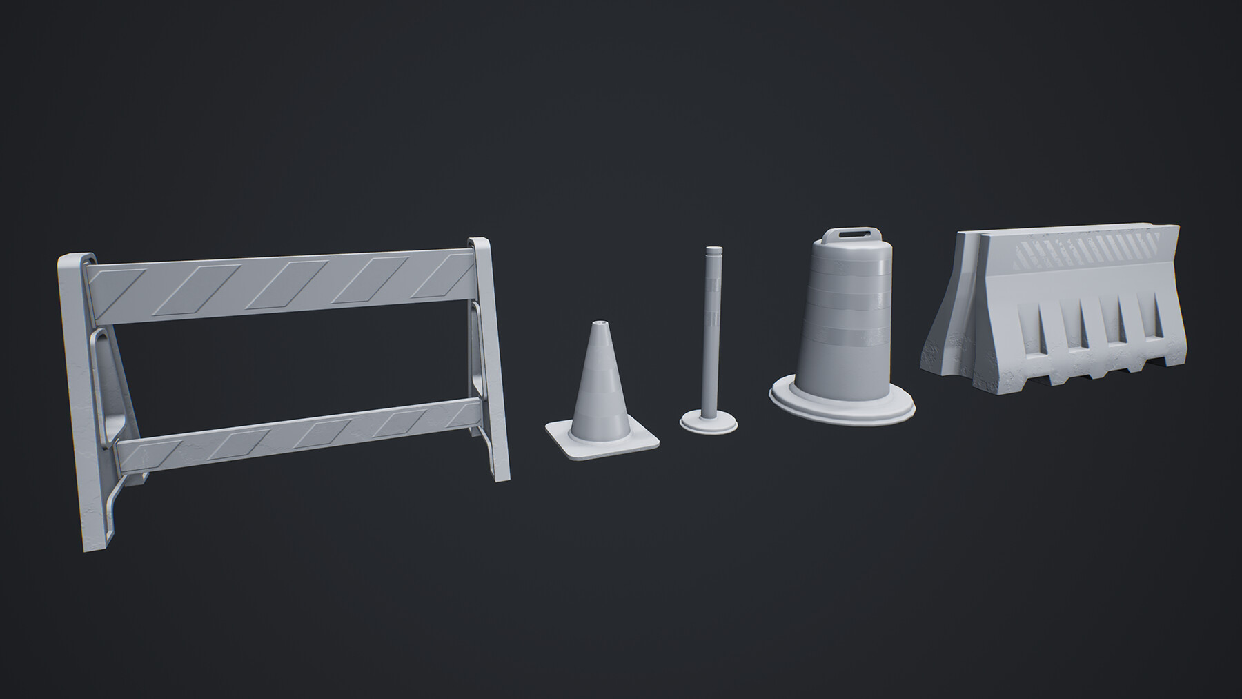 ArtStation - Stylized Traffic Cones | Game Assets
