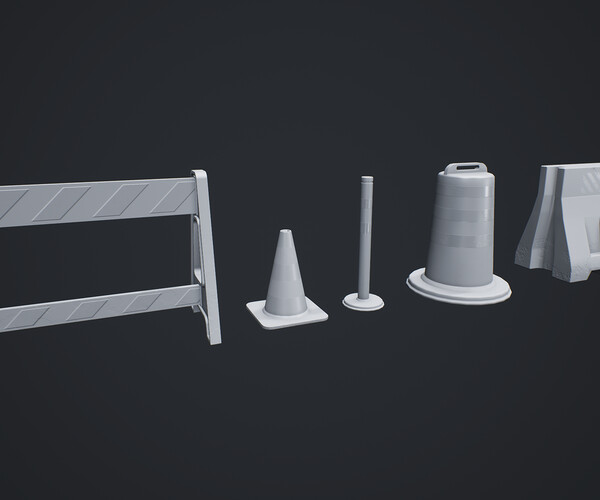 ArtStation - Stylized Traffic Cones | Game Assets