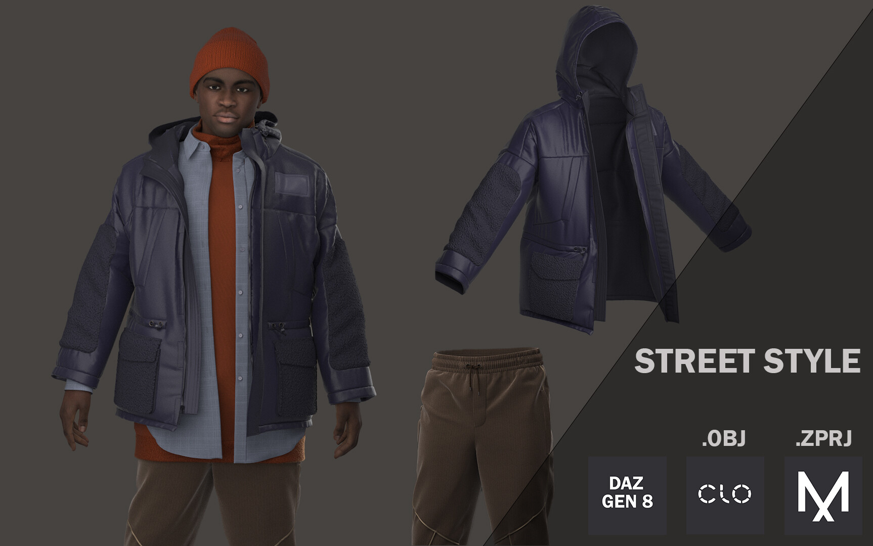 ArtStation - Street Style Set| .obj .zprj | Game Assets