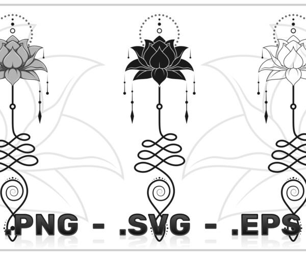 ArtStation - Lotus Flower Vector Design with Unalome | Artworks