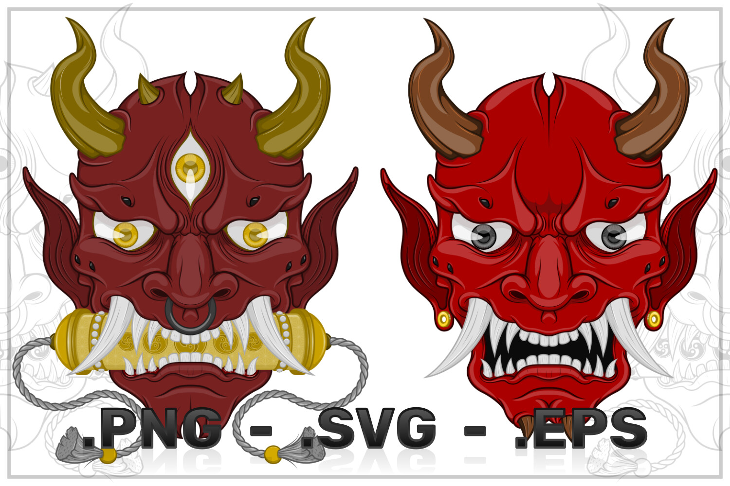 ArtStation - Oni japanese demon vector design | Artworks