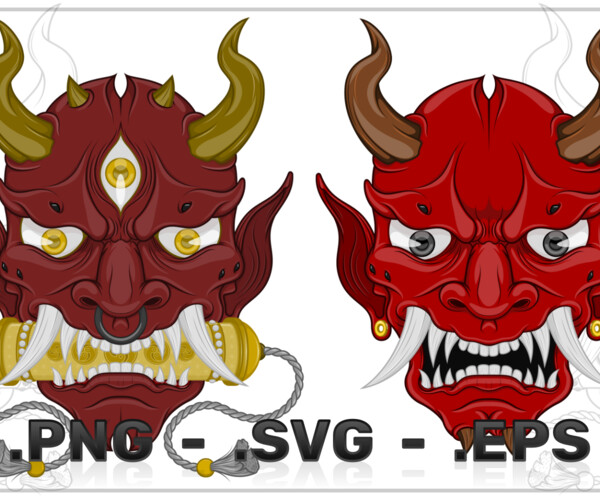 ArtStation - Oni japanese demon vector design | Artworks