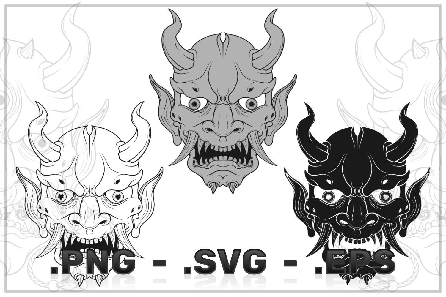 ArtStation - Oni japanese demon vector design | Artworks