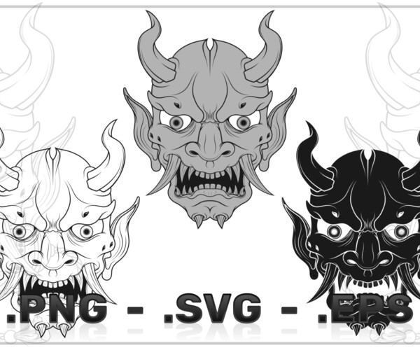 ArtStation - Oni japanese demon vector design | Artworks