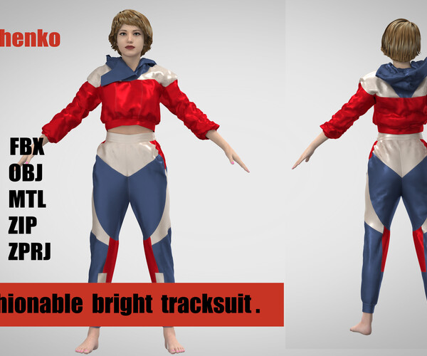ArtStation - Fashionable bright tracksuit . | Game Assets