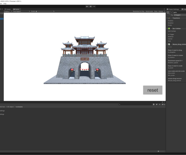 Artstation Unity Tool Model Control Game Assets