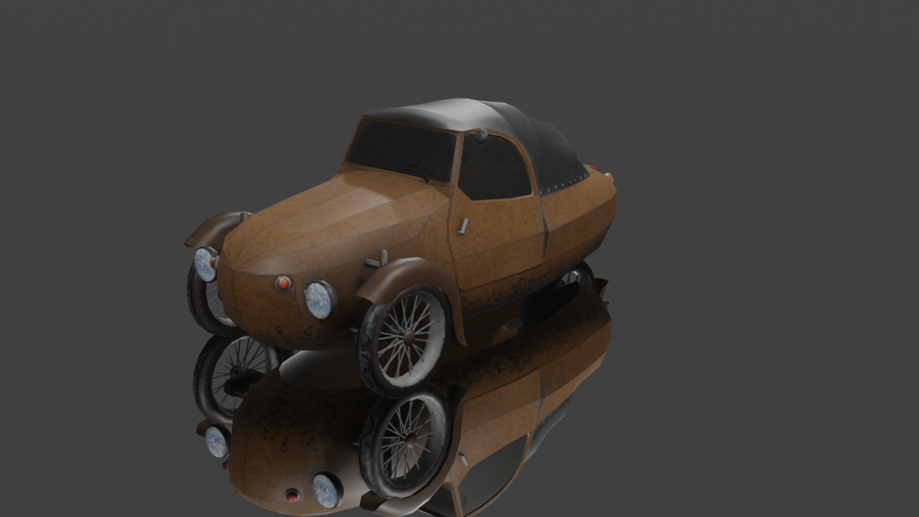 ArtStation - Velorex 3-wheeler car Low-poly 3D model | Game Assets