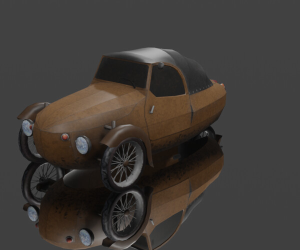 ArtStation - Velorex 3-wheeler car Low-poly 3D model | Game Assets