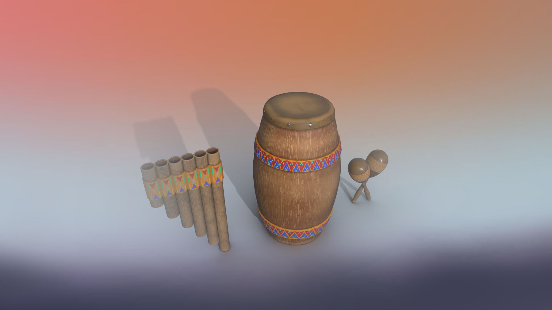 ArtStation - Musical instruments PBR game ready 3D model Low-poly ...