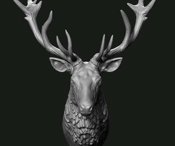 ArtStation - Stag head 3D print model | Resources