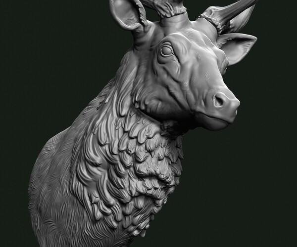 ArtStation - Stag head 3D print model | Resources