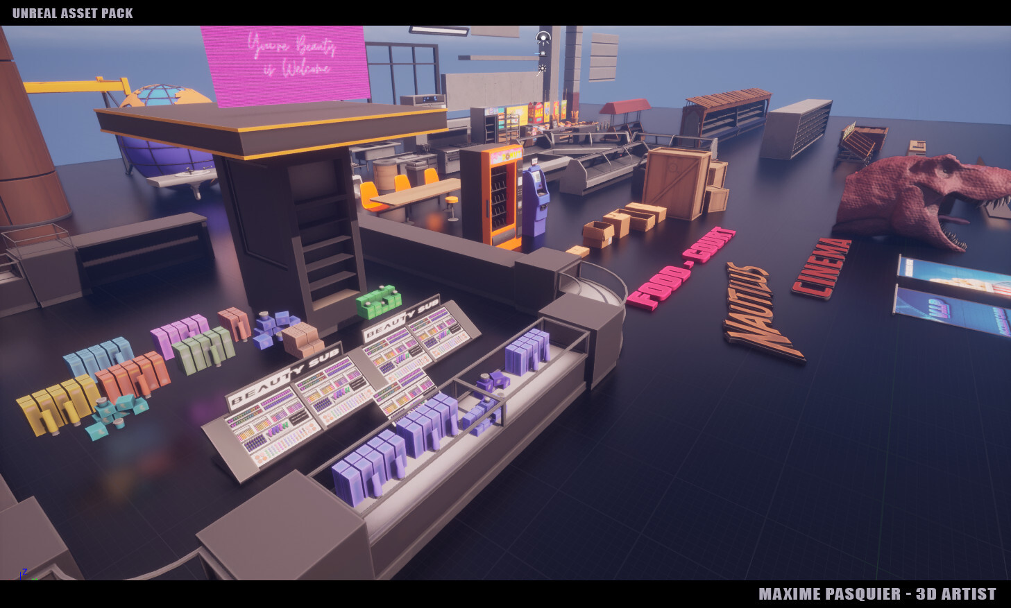 ArtStation - Stylized Food & Mall Stuff (Unreal Engine) | Game Assets