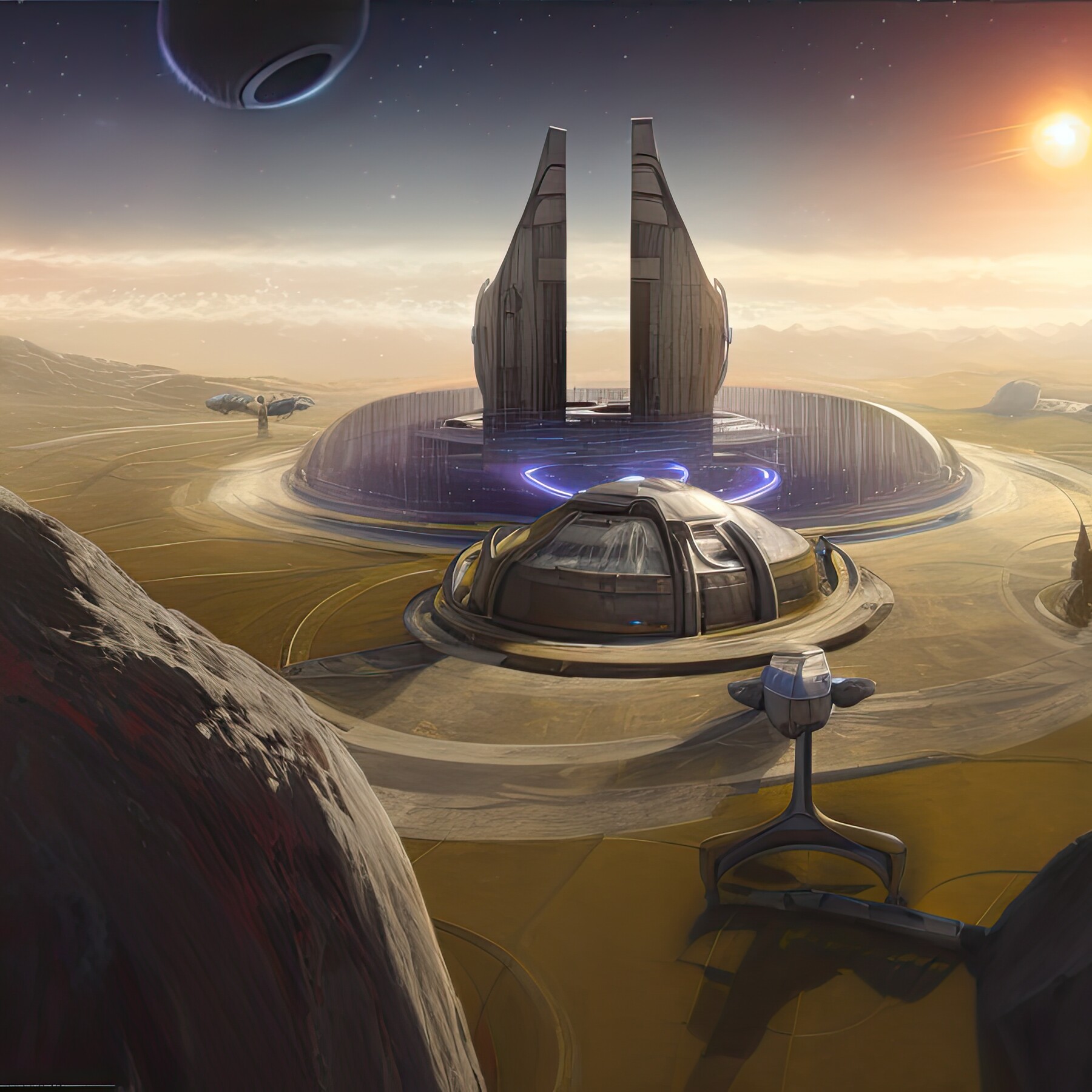 ArtStation - Alien power station on a moon | Artworks