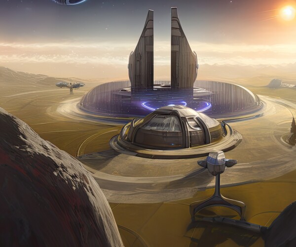 ArtStation - Alien power station on a moon | Artworks