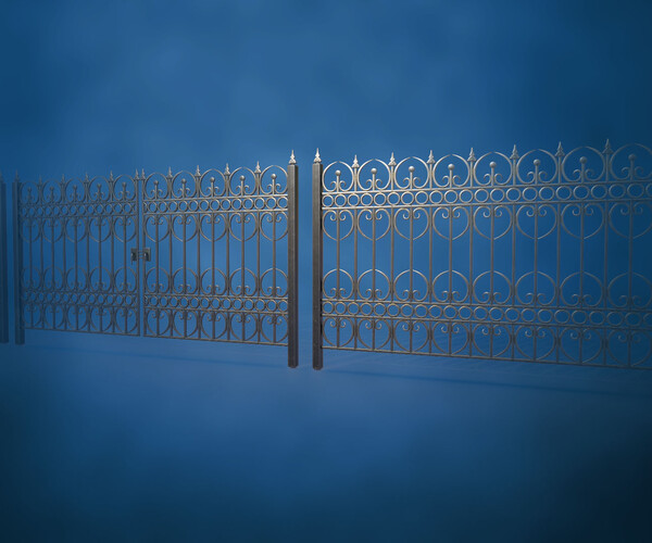 ArtStation - Gate and fence Metal Art JPEG PNG 2 texture packs Low-poly ...