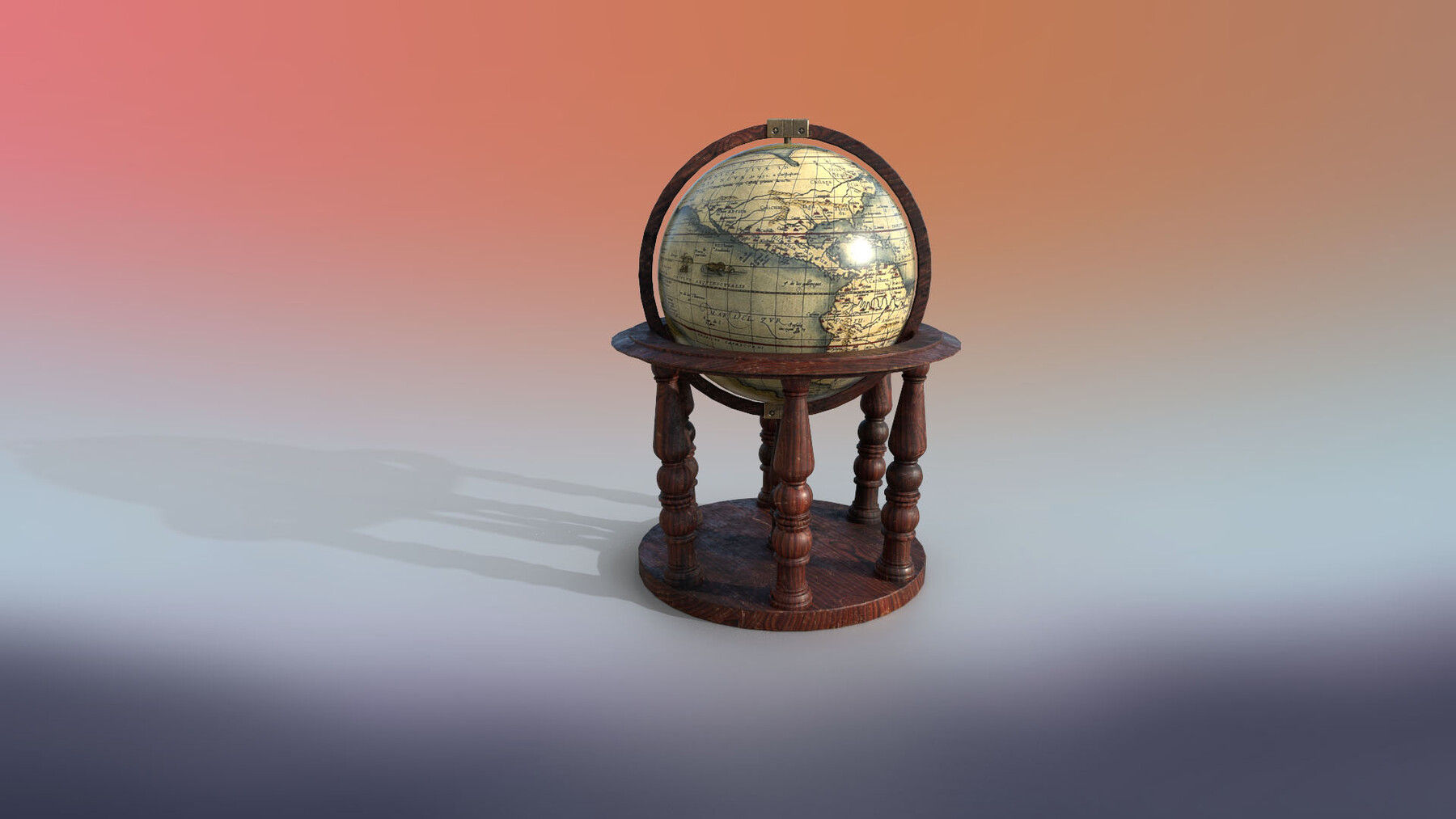 ArtStation - Globe world map PBR low-poly 3D model | Resources