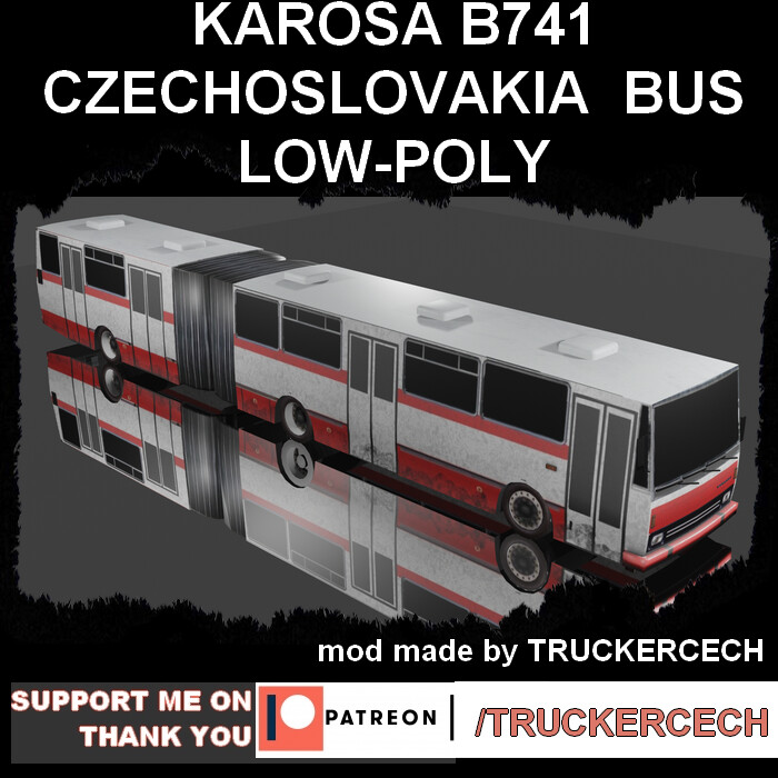 ArtStation - Karosa B741 bus Low-poly 3D model | Game Assets