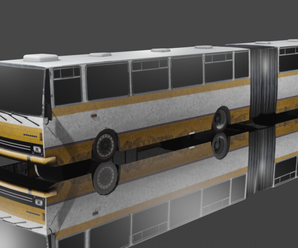 ArtStation - Karosa B741 bus Low-poly 3D model | Game Assets