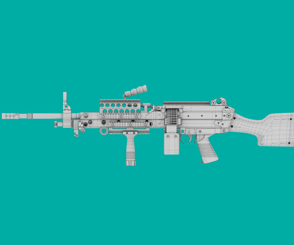 ArtStation - M249 U.S Machine Gun [Download Product] |M249 GUN |3D M249 MODEL|HARD SURFACE MODEL ...