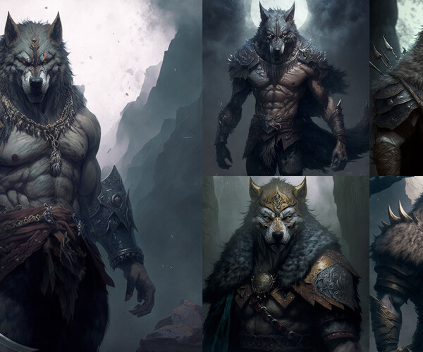 ArtStation - 200 Wolf Warrior Reference Pack Vol.01 | Artworks