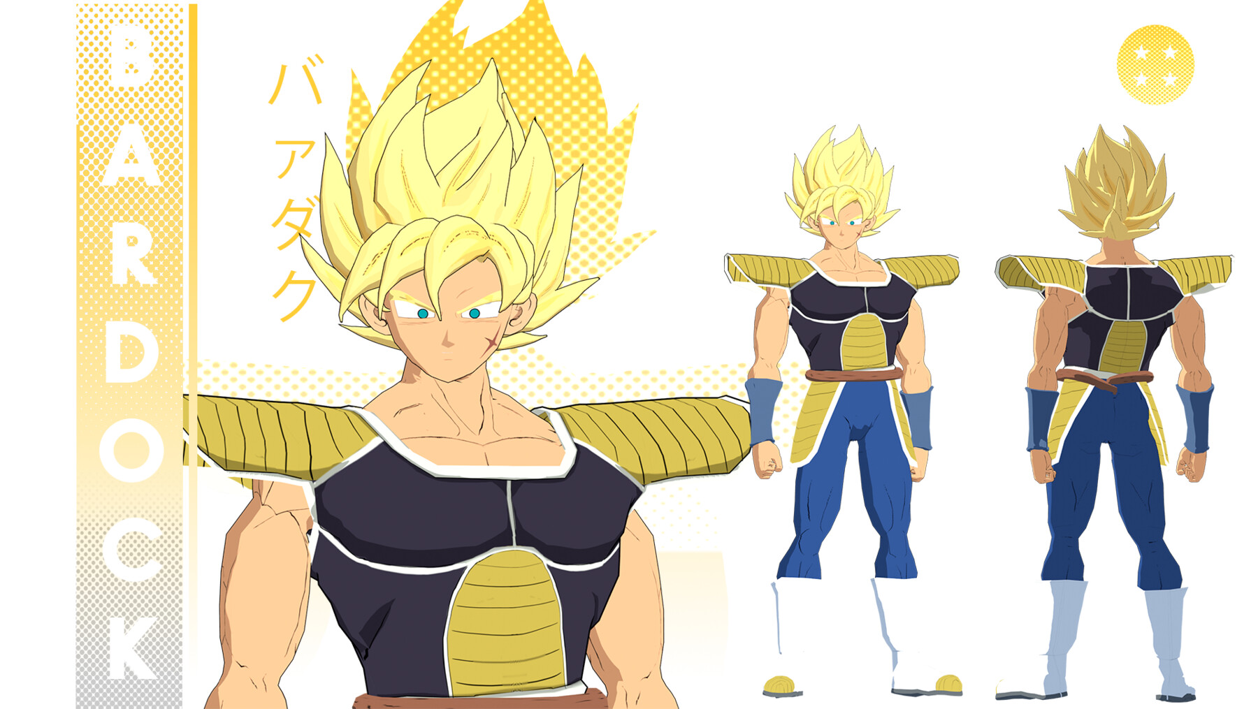 ArtStation - 3D Bardock Rigged | Game Assets