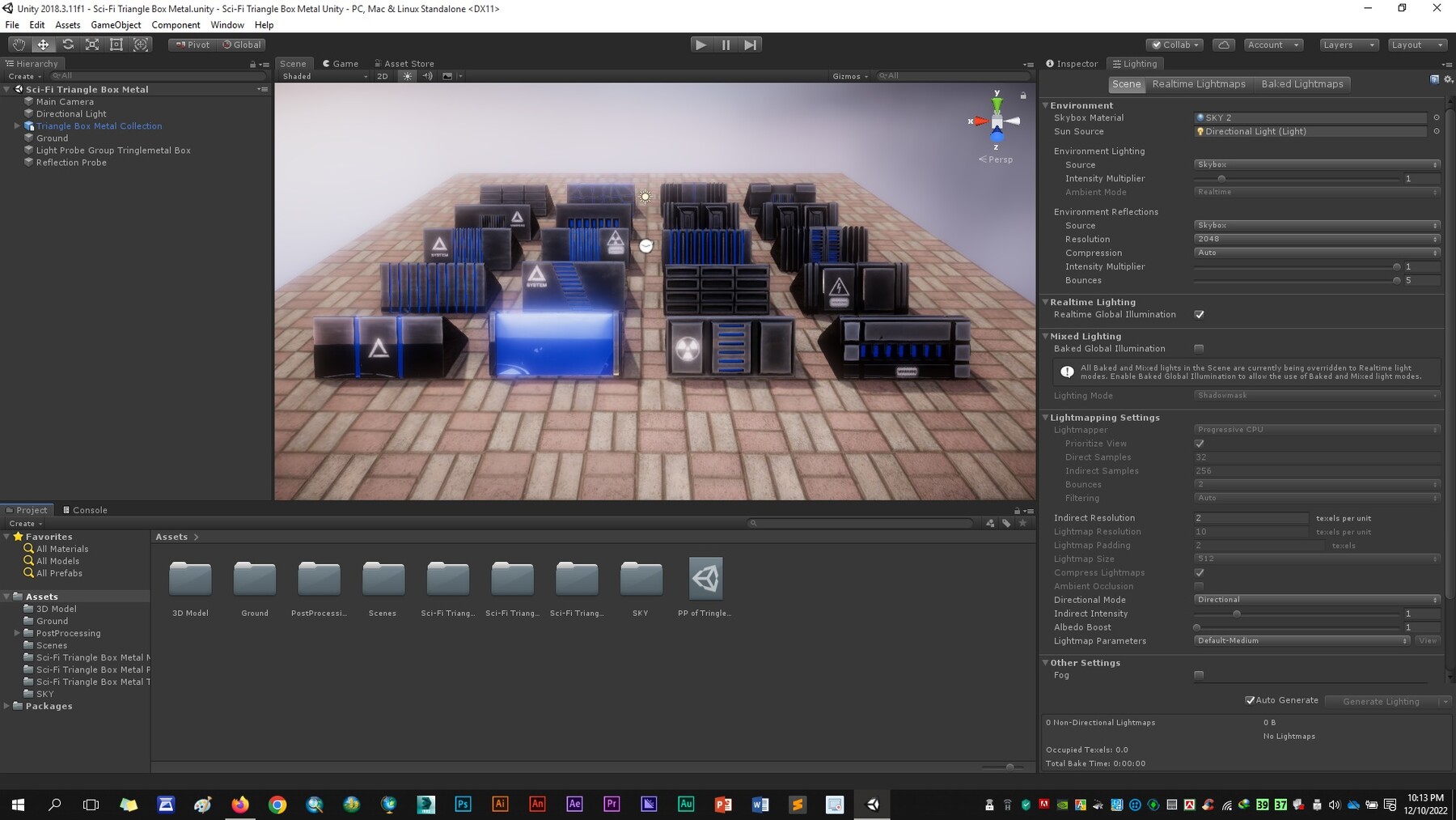 ArtStation - Sci-Fi Triangle Box Metal | Game Assets
