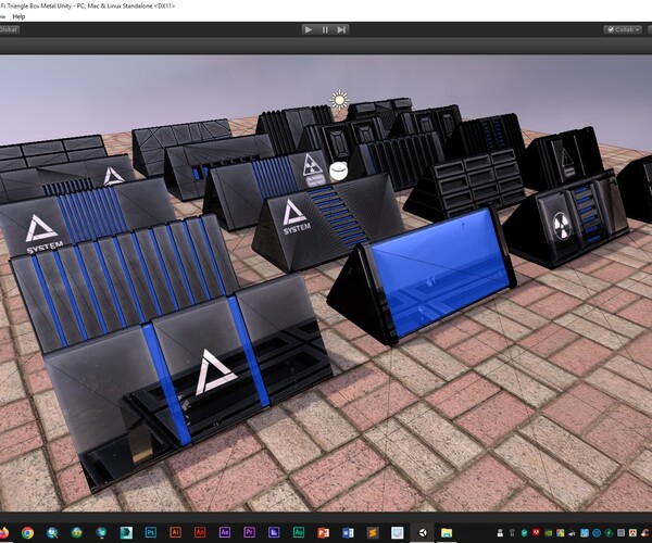 ArtStation - Sci-Fi Triangle Box Metal | Game Assets