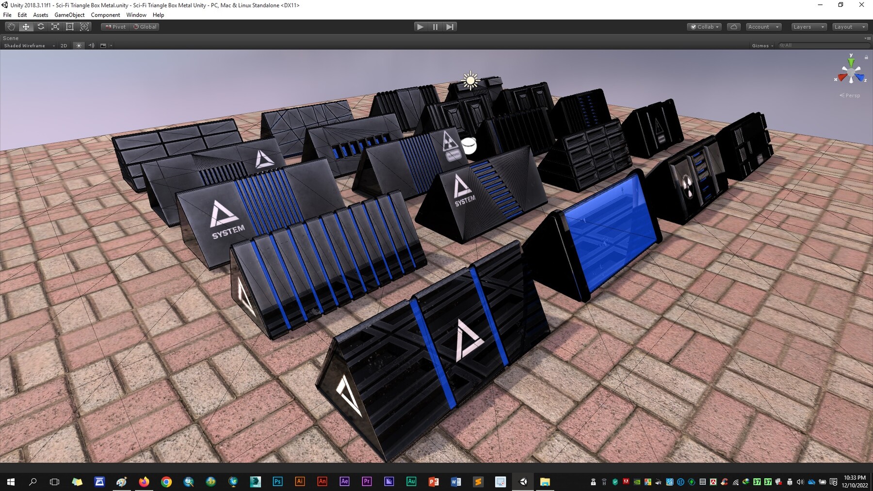 ArtStation - Sci-Fi Triangle Box Metal | Game Assets