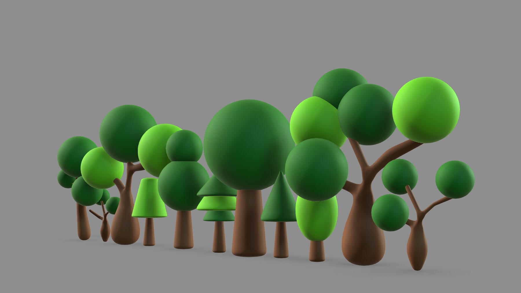 ArtStation - toon trees | Game Assets