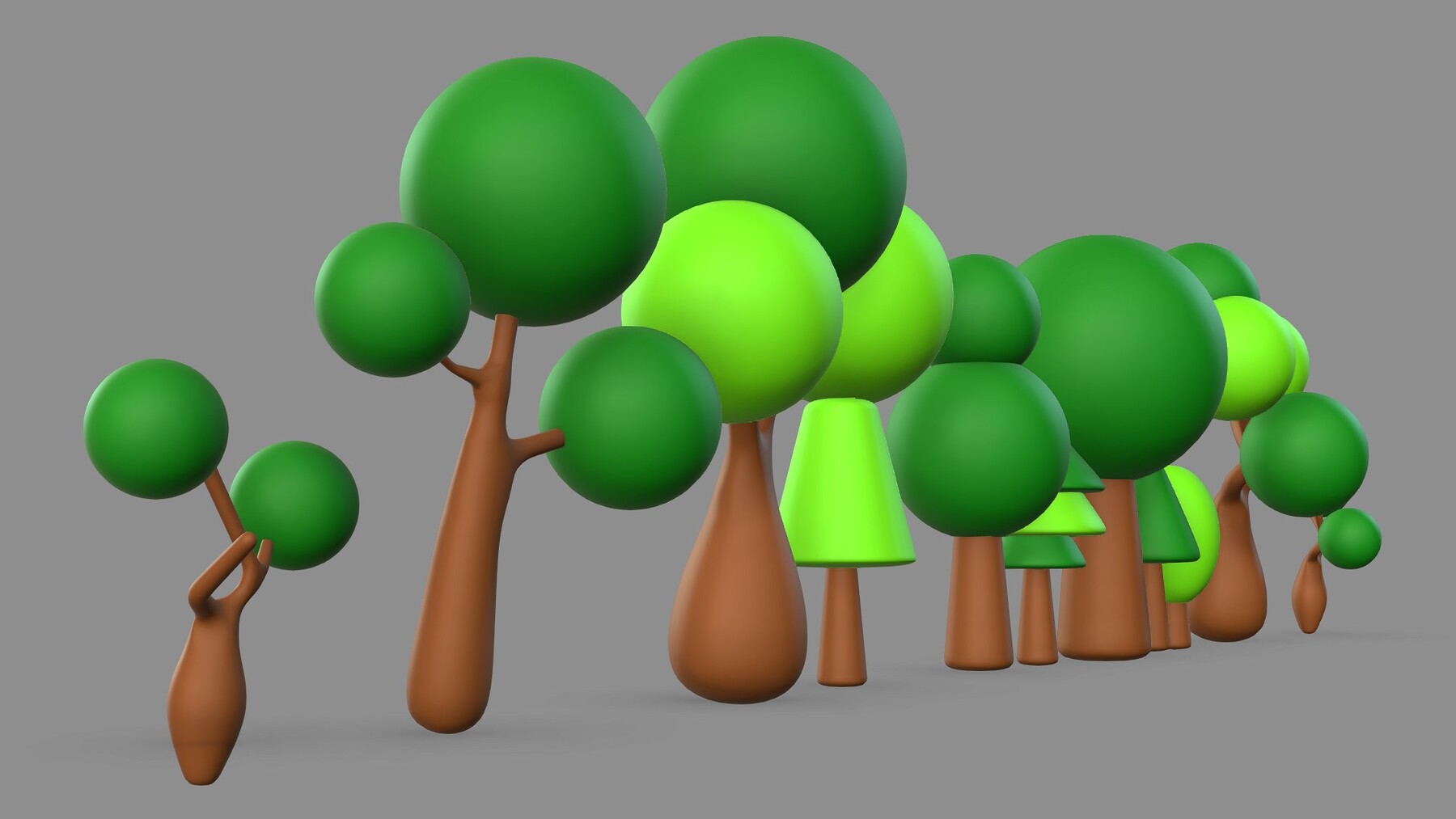 ArtStation - toon trees | Game Assets