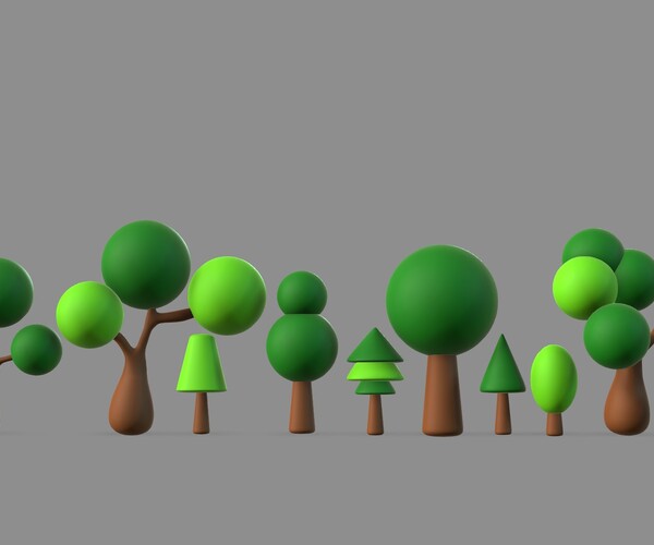 ArtStation - toon trees | Game Assets