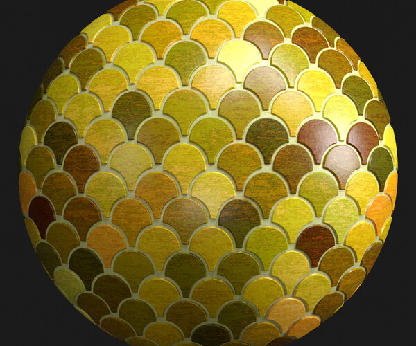 ArtStation - Materials 15- Fish scale tiles PBR, Seamless, Sbsar ...