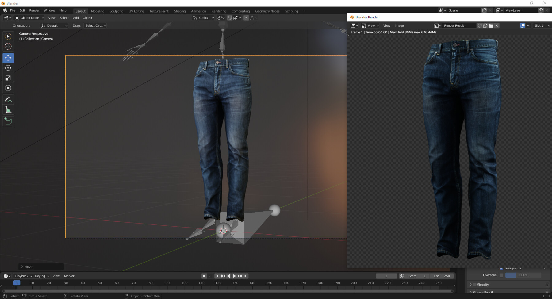 ArtStation - Realistic Bleu Jeans for Men Rigged Low-poly 3D model ...