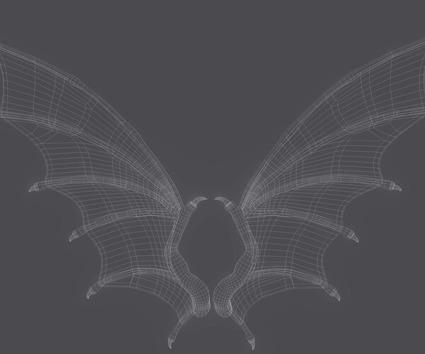 ArtStation - Dark Demon Wings Evil game ready or print | Game Assets