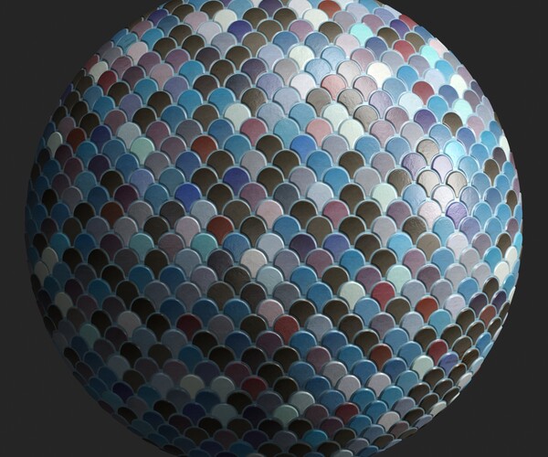 ArtStation - Materials 18- Fish scale tiles PBR, Seamless, Sbsar ...