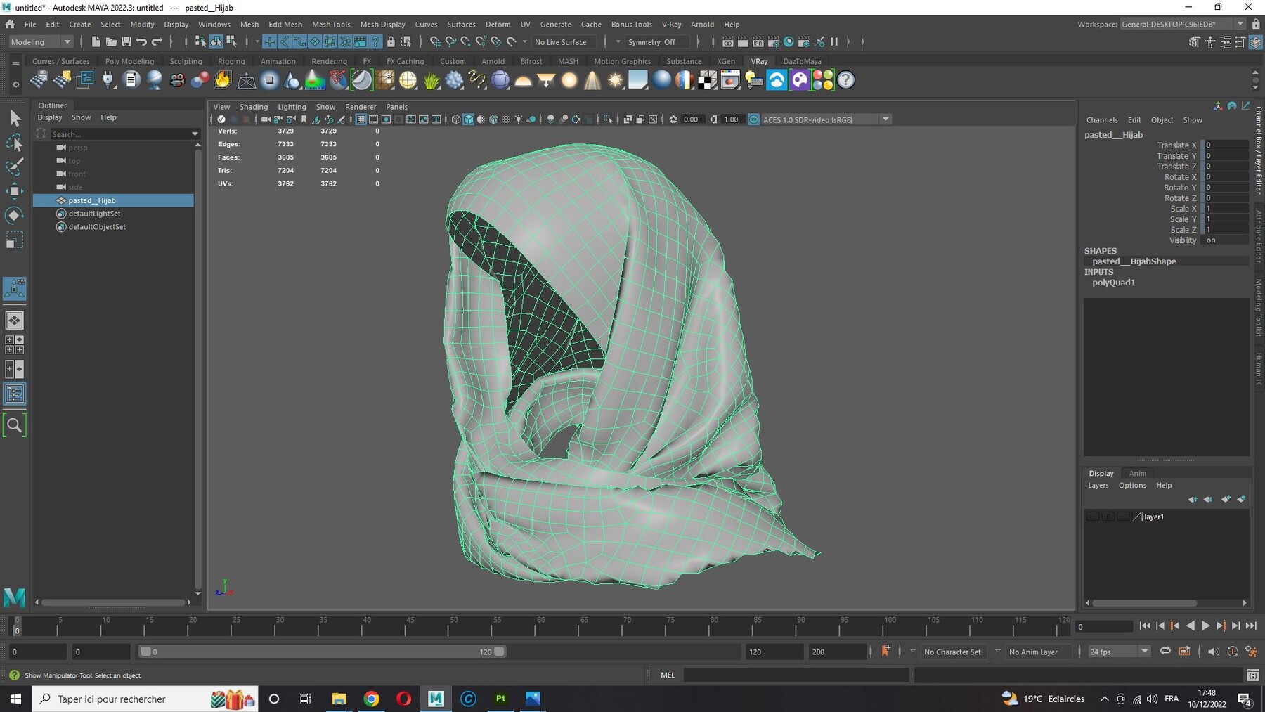 ArtStation - islam Hijab Low-poly | Game Assets