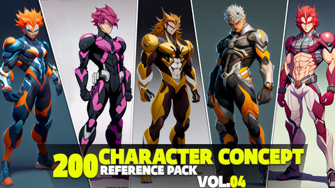 ArtStation - 200 Character Concept Reference Pack Vol.04 | Artworks
