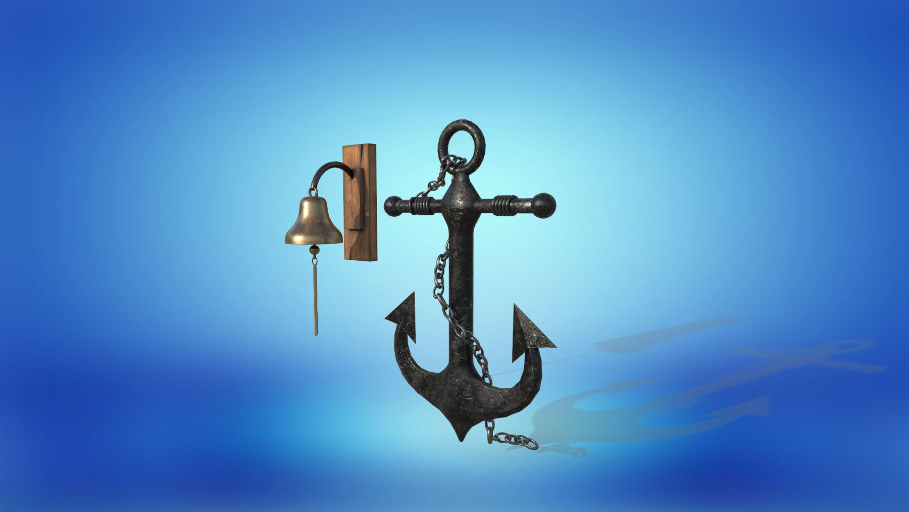 ArtStation - Nautical anchor and bell for a marine vessel PBR game ...