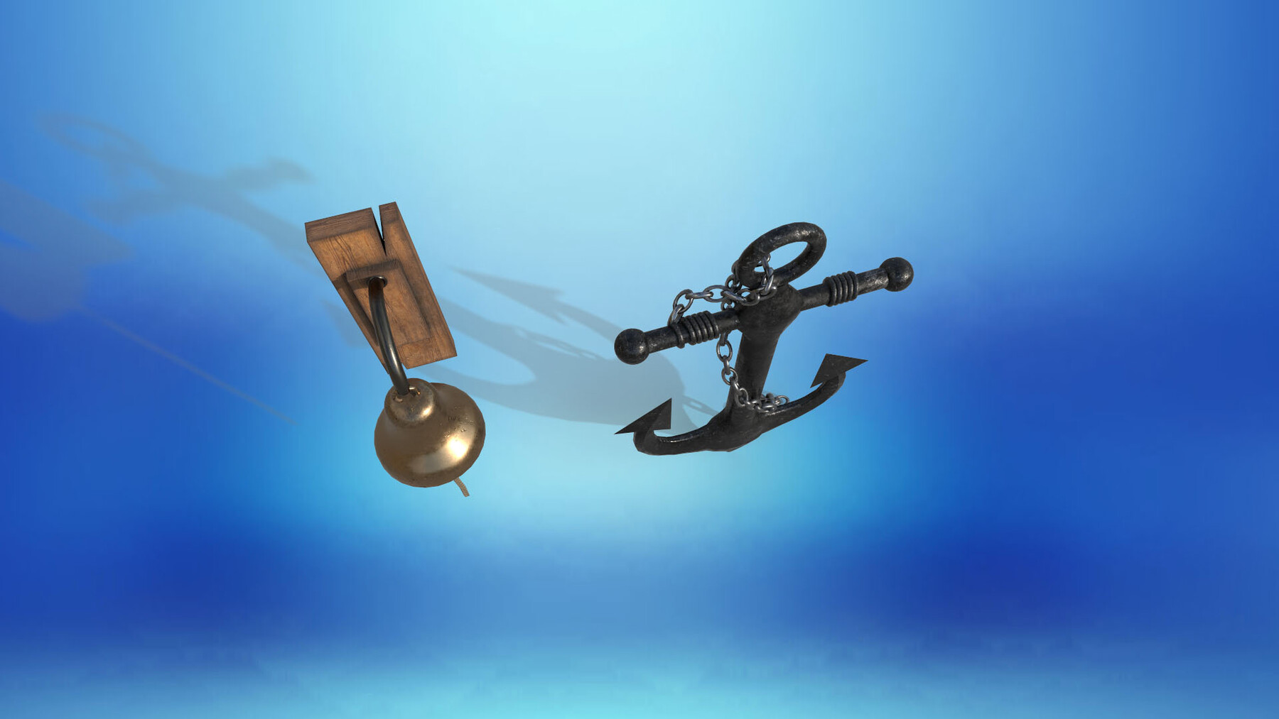 ArtStation - Nautical anchor and bell for a marine vessel PBR game ...