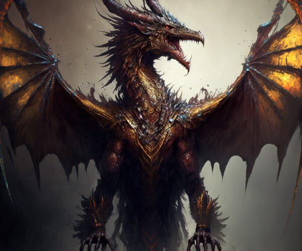 ArtStation - A massive, dragon-like creature with razor-sharp teeth and ...