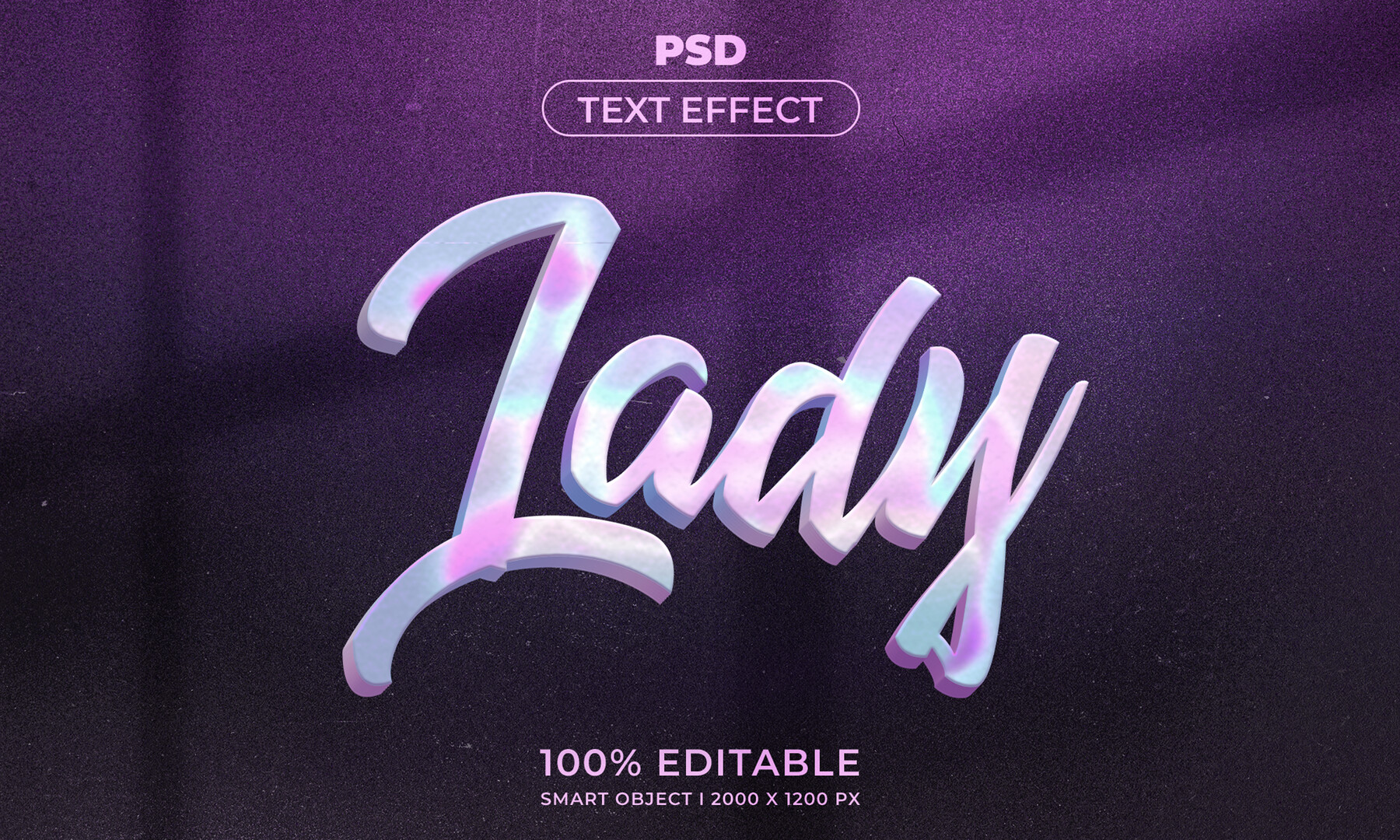 ArtStation - 3D Light PSD fully editable text effect. Layer style PSD ...