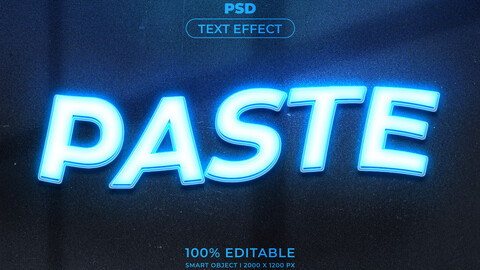 ArtStation - 3D Paste PSD fully editable text effect. Layer style PSD ...