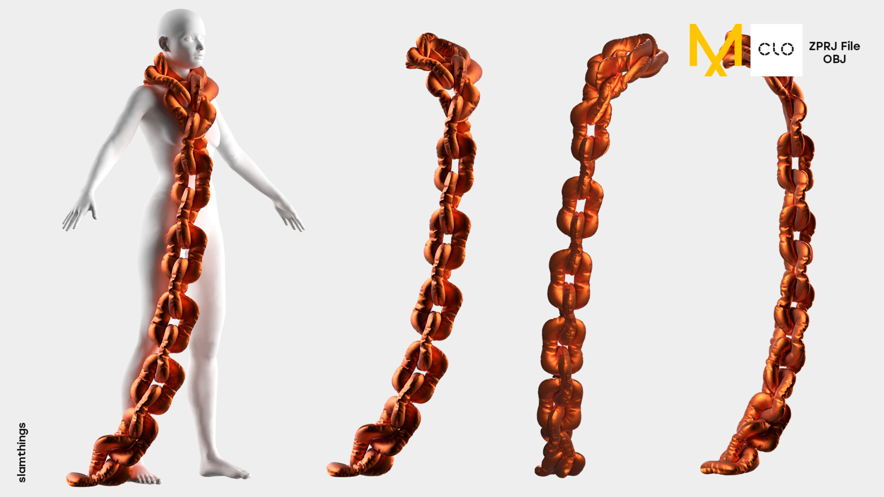 ArtStation - Streetwear Accesories Big Neckclace #001 - Clo 3D ...