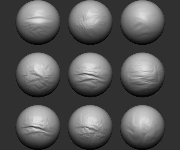 ArtStation - 50 Wrinkles Alphas + 1 VDM Brush for Zbrush v2 | Brushes