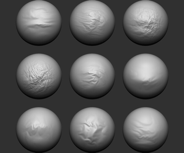 ArtStation - 50 Wrinkles Alphas + 1 VDM Brush for Zbrush v2 | Brushes