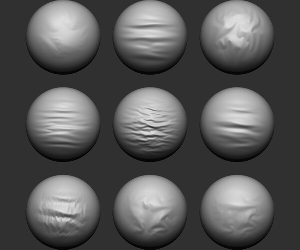 ArtStation - 50 Wrinkles Alphas + 1 VDM Brush for Zbrush v2 | Brushes