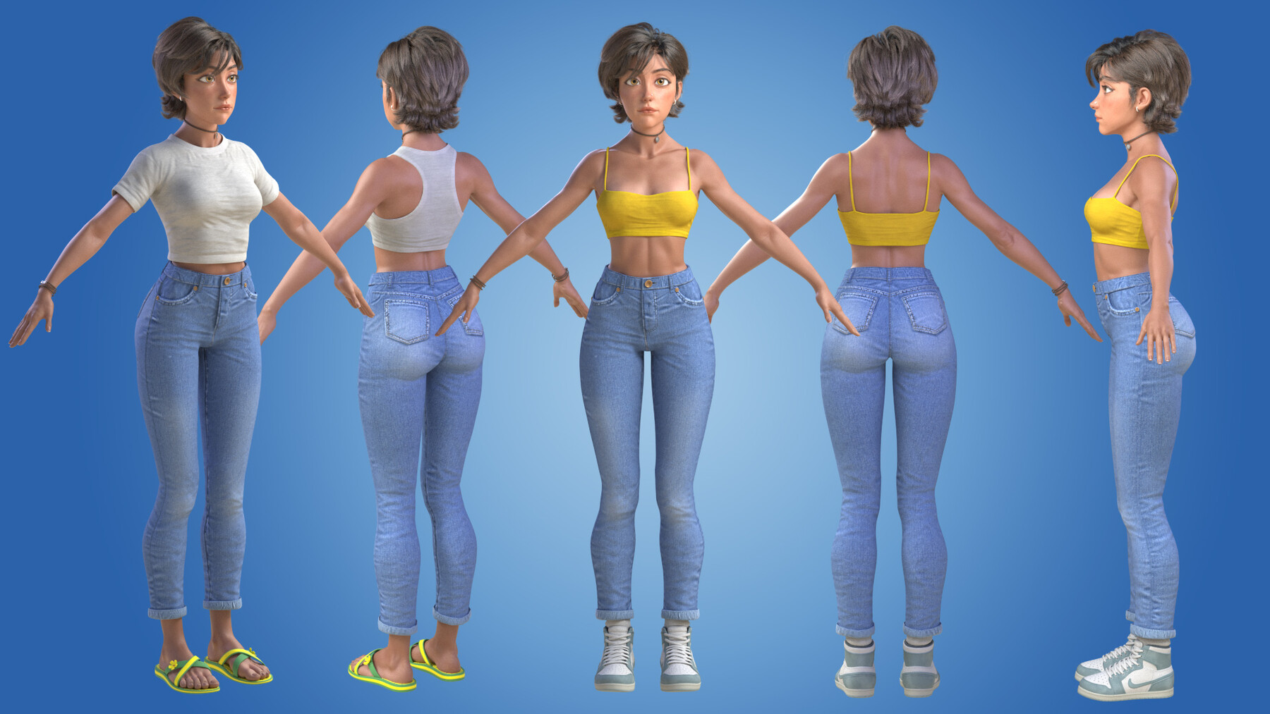 Artstation Cinematic Female Character Rigged Resources 