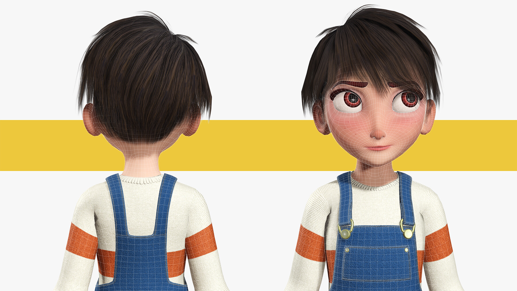 ArtStation - Young Teen Girl Rigged Character HQ Low-poly 3D model ...